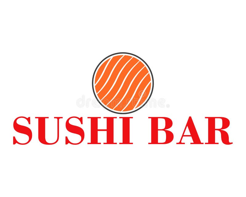 Sushi Bar Logo. Vector Illustration with Sushi Roll. Stock Vector ...