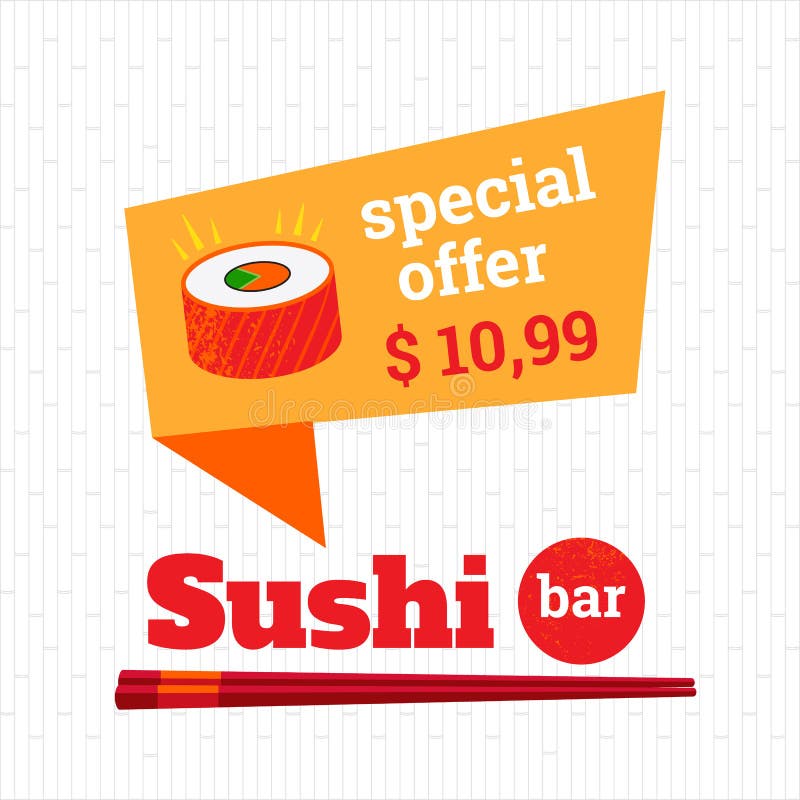 Sushi bar stock vector. Illustration of menu, logo, graphic - 46973280