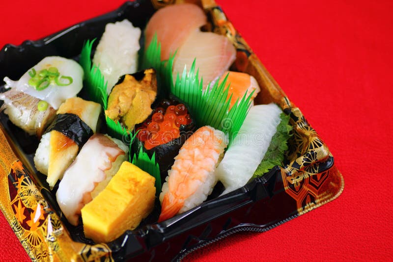 Sushi Bento stock image. Image of maki, orange, japan - 84625043