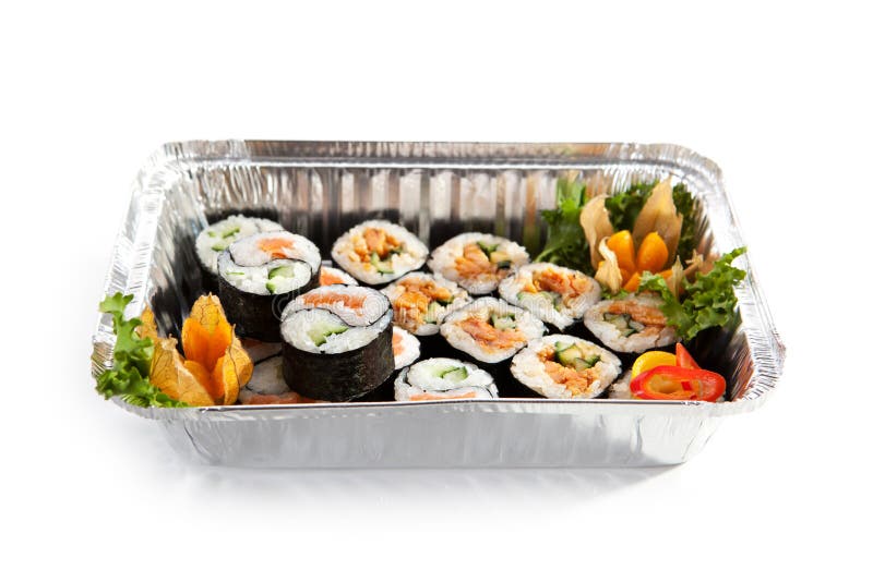 Sushi Box stock image. Image of fish, gourmet, healthy - 42562405