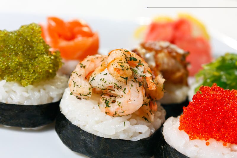 Sushi Canape stock photo. Image of prepared, canape, caviar - 24020640