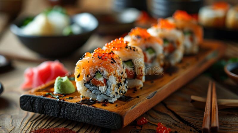 Sushi Concept Design Set stock vector. Illustration of emblem - 81267510