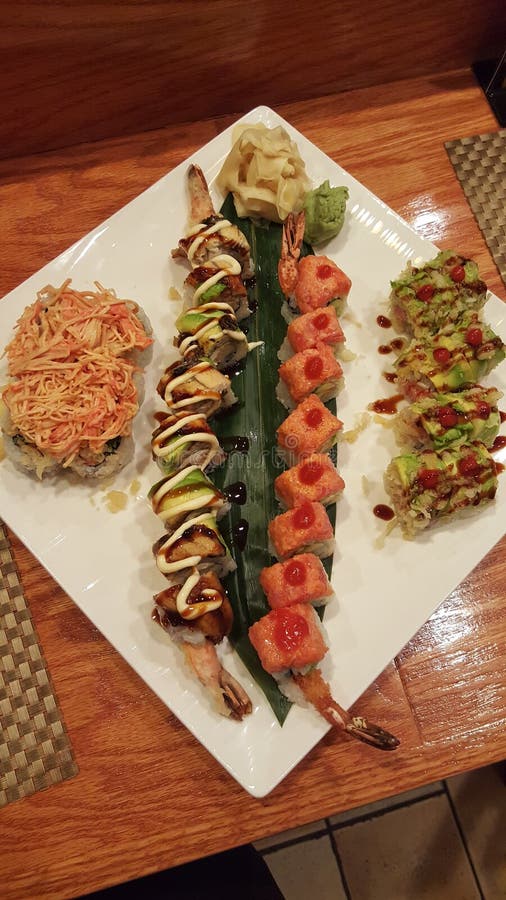 A Sushi Delight stock photo. Image of sushi, roll, delight - 73881824