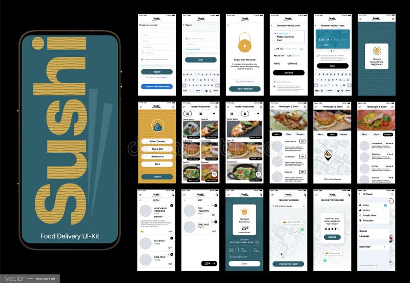 Design Of Mobile App Ui Ux Gui Stock Vector Illustration Of Mobile Chat 103157940
