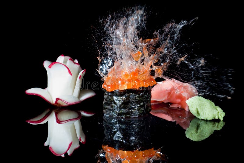 Sushi Explosion stock photo. Image of ginger, exploding - 13180876