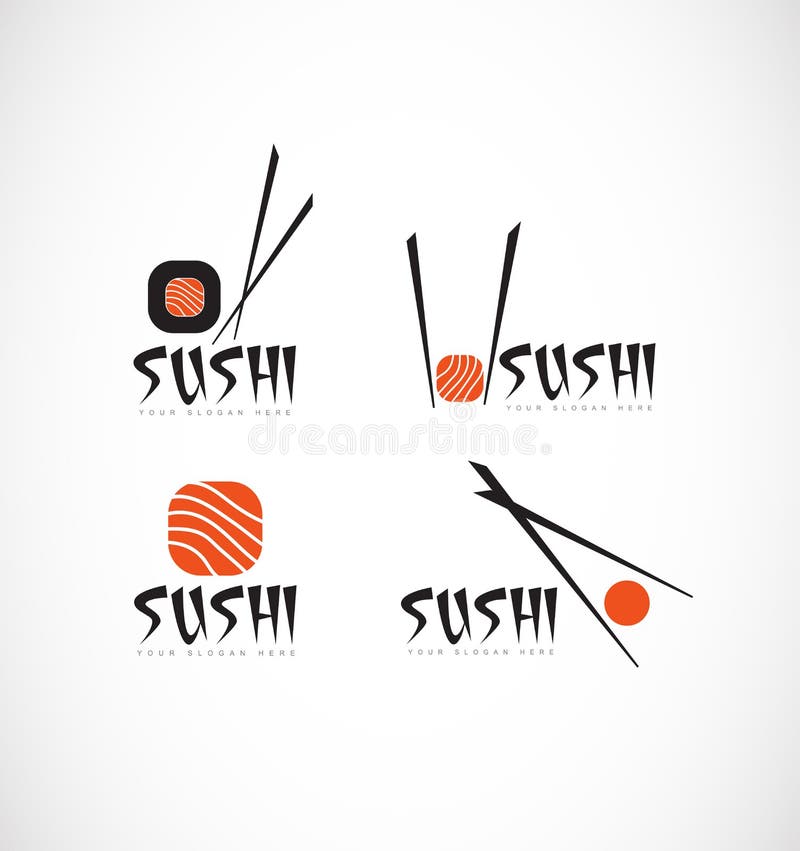 Collection of Vector Logos of Sushi. Logo Design for Restaurants of ...