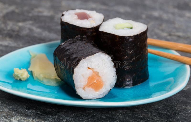 Sushi Hoso Maki stock image. Image of rice, detail, diet - 37181505