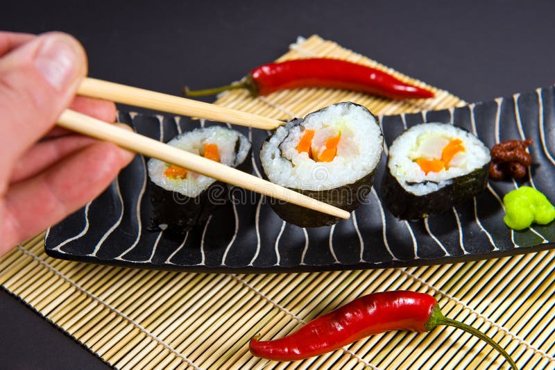 Sushi stock image. Image of lean, roll, food, menu, fresh - 31131023