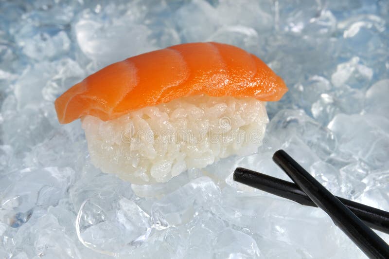 Sushi on ice stock image. Image of rice, sushi, freezing - 10002491