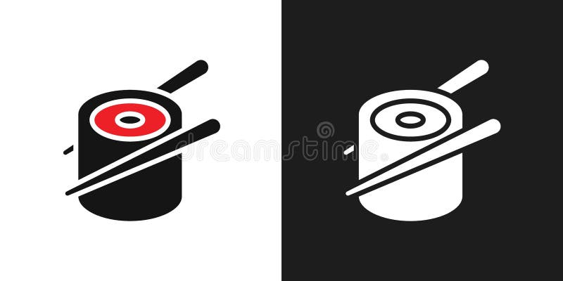 Sushi Icon, Sushi Vector, Food, Chopstick Stock Vector - Illustration ...