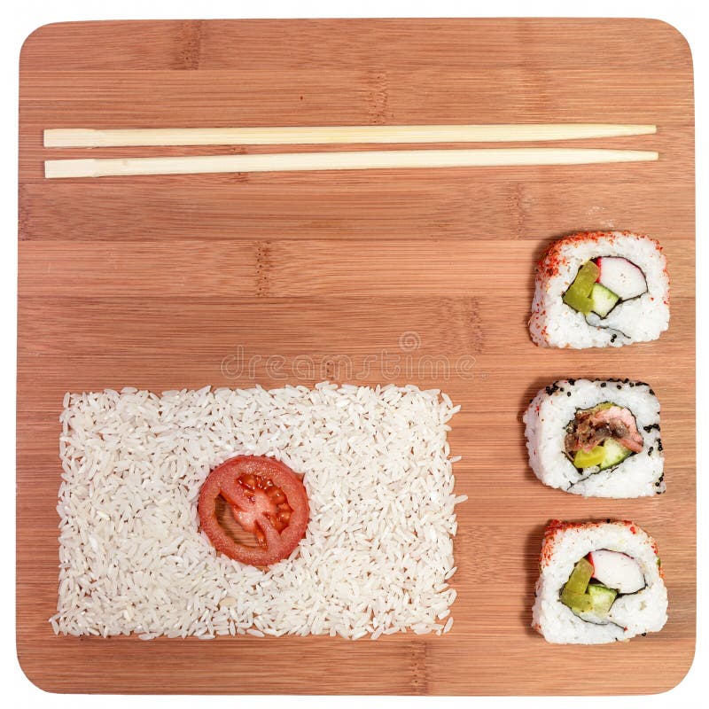 Sushi japan flag stock image. Image of lunch, culture - 53386915