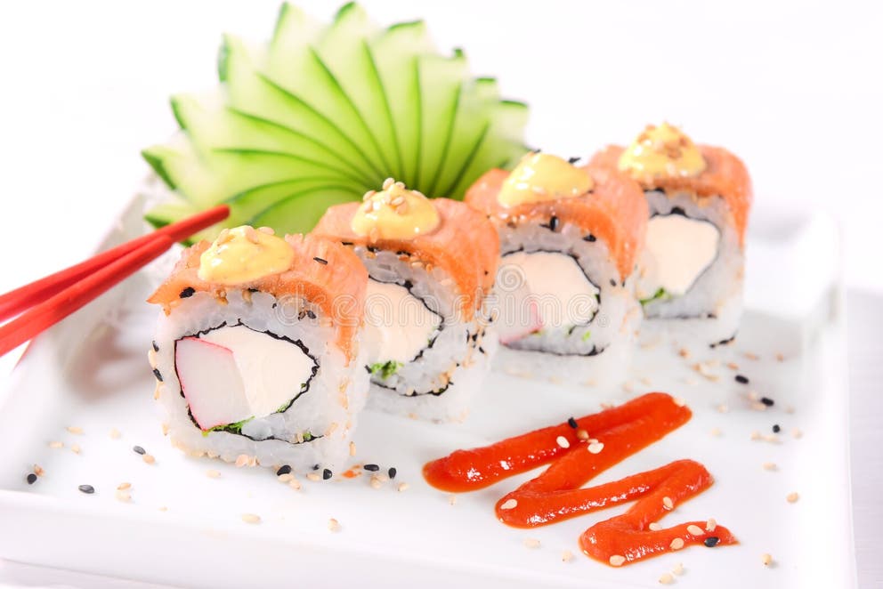 Sushi stock photo. Image of kani, people, food, rice - 59474956