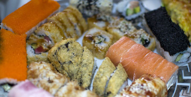 Sushi Kitchen of Traditional Japanese Cuisine Stock Photo - Image of ...