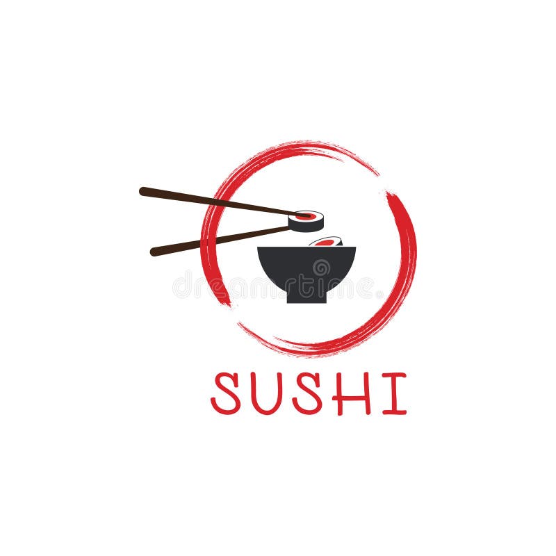 Sushi logo template stock vector. Illustration of restaurant - 119499223