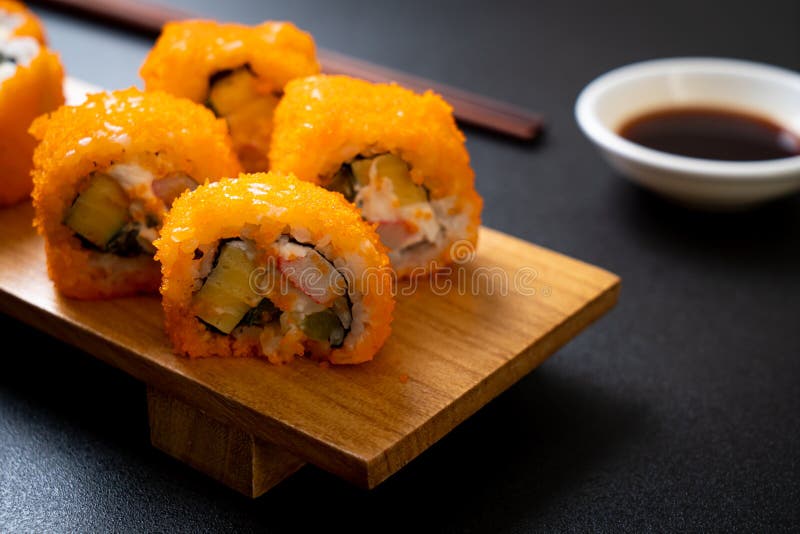 Sushi maki roll stock photo. Image of decoration, nori - 160914792