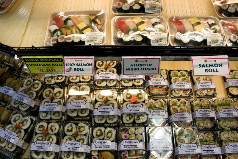 Sushi in market editorial stock photo. Image of supermarket - 29199483