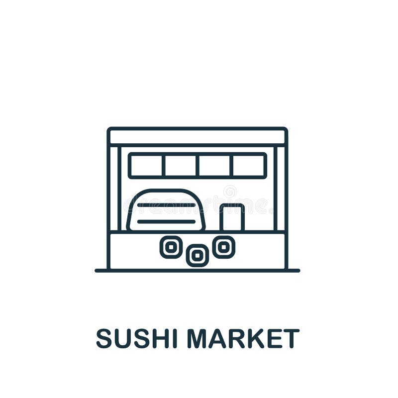 Sushi Market Icon. Line Simple Icon for Templates, Web Design and ...