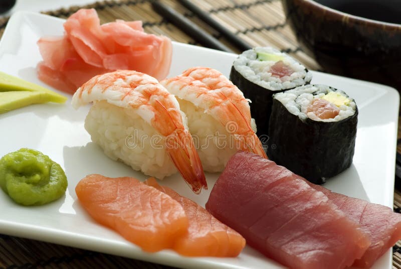 Sushi Mix stock photo. Image of grass, bast, aromatic - 8267646