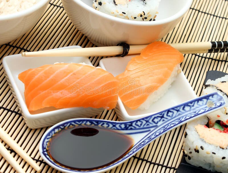 Sushi mix stock photo. Image of snack, fish, lunch, gourmet - 33604306