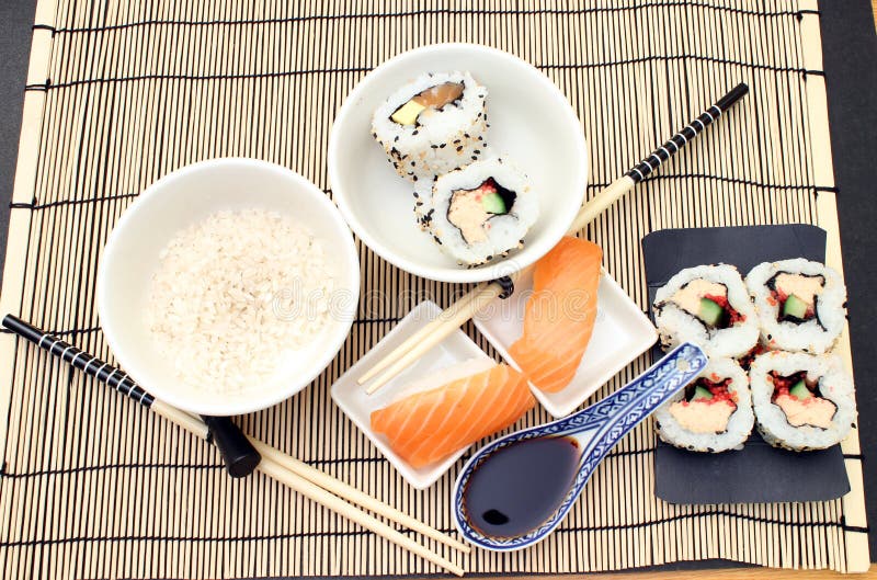 Sushi mix stock photo. Image of meal, rice, asia, food - 33605716