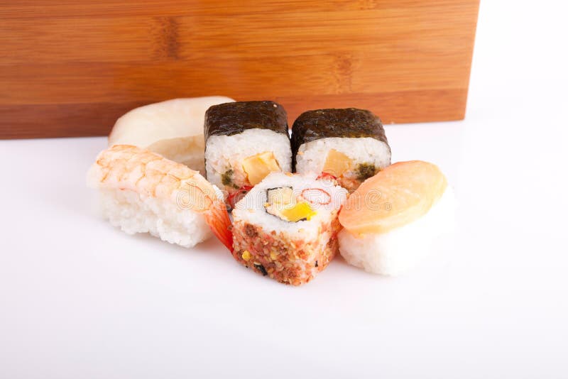 Sushi pieces stock image. Image of delicacy, plate, ginger - 22923237