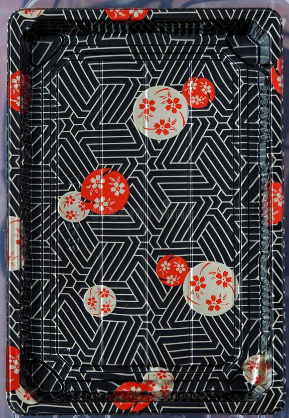 Sushi plastic tray texture stock photo. Image of plastic - 283505346