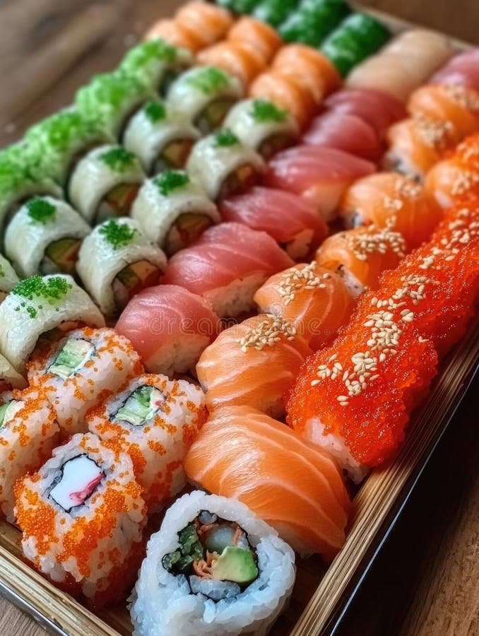 Sushi Platter with Bento Box Stock Photo - Image of healthy, care ...