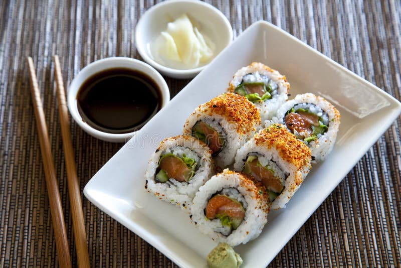 Sushi stock image. Image of dinner, appetizer, food, fish - 59514091