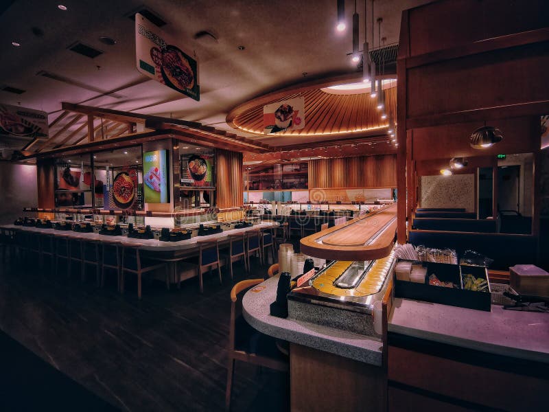 Sushi restaurant editorial stock image. Image of restaurant - 257228789