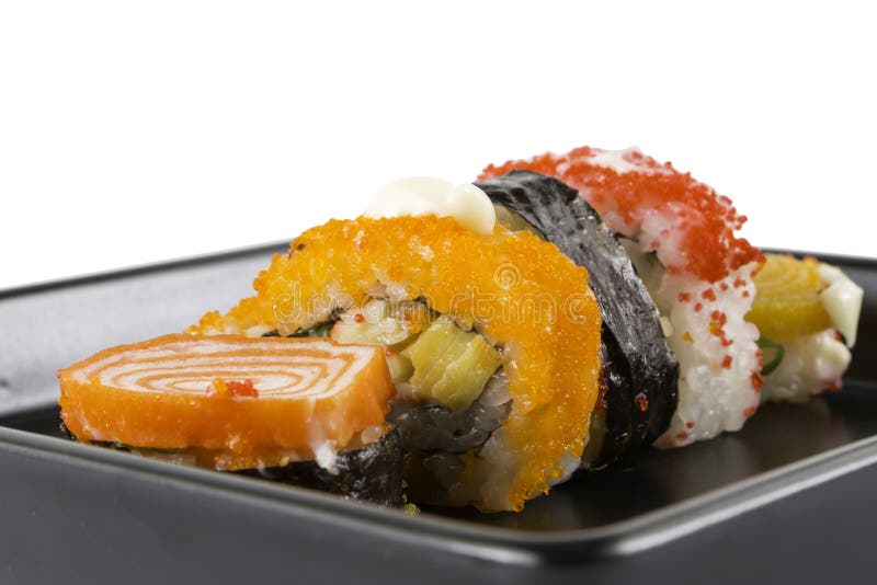 Sushi Rice Roll Japanese Food Style - Selective Focus Point Stock Photo ...