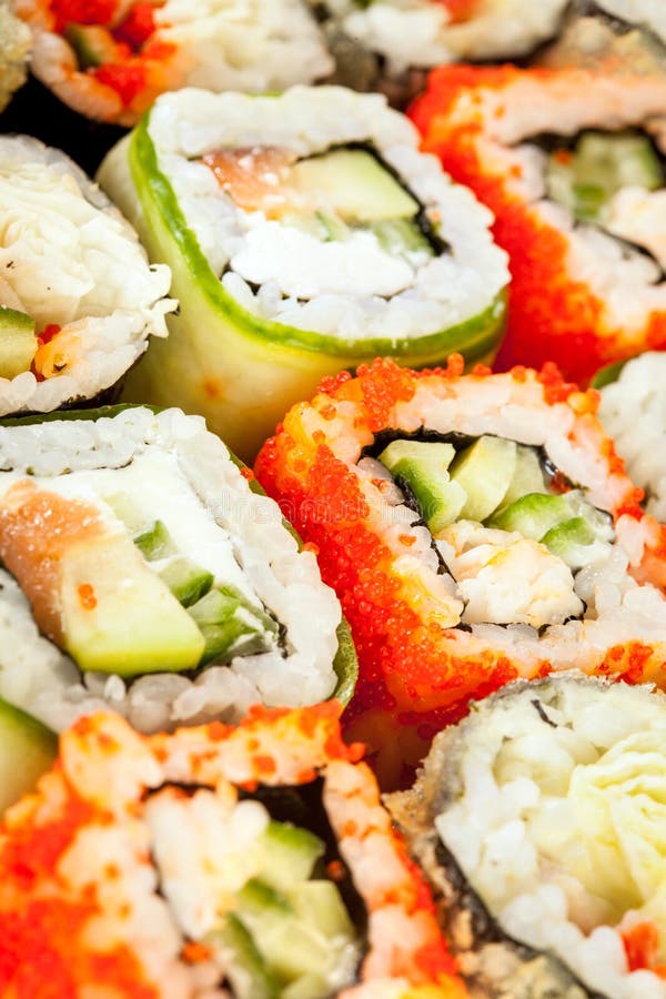 Sushi rolls stock image. Image of health, meat, healthy - 57634159