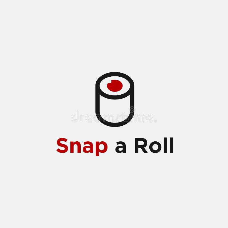 Sushi Roll Logo Design Vector Illustration Stock Vector - Illustration ...