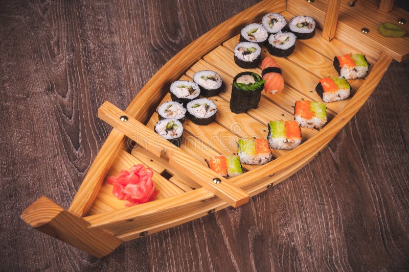 255 Sushi Boat Maki Sashimi Stock Photos - Free & Royalty-Free Stock ...
