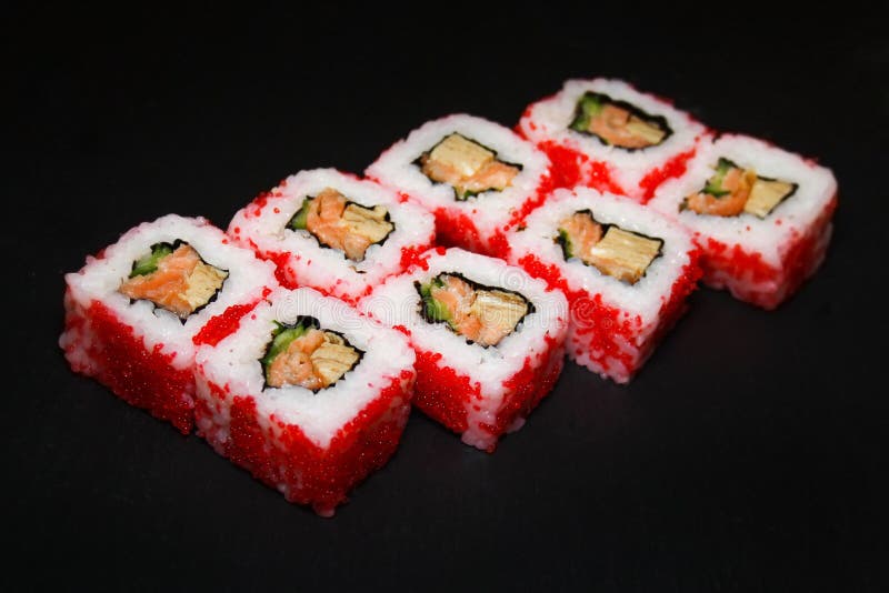 Image Tasty Sushi Set Tuna Red Masago Stock Photos - Free & Royalty ...