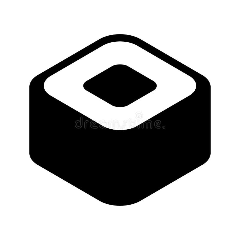 Sushi Roll Square Shape, Vector Stock Vector - Illustration of element ...