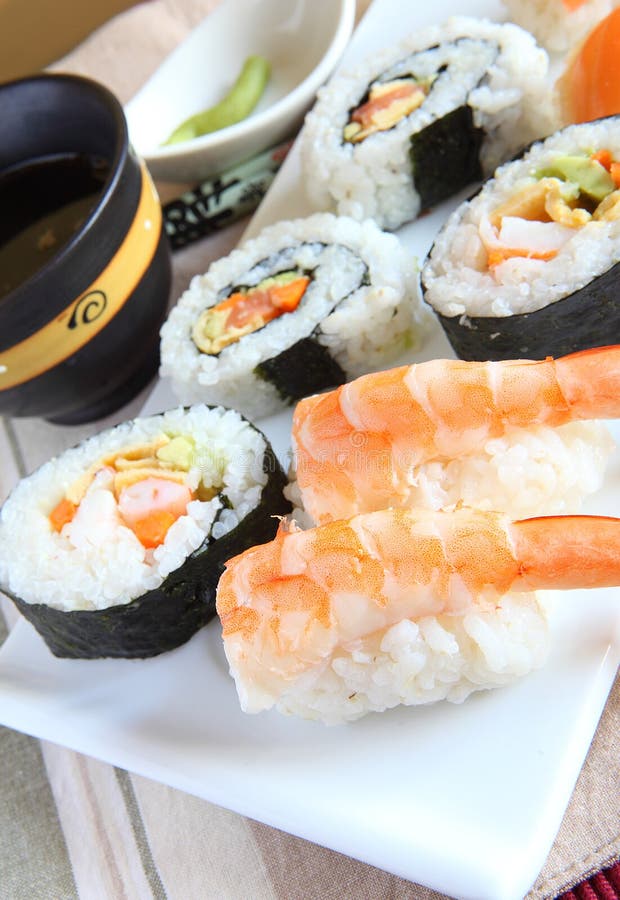 Sushi rolls stock image. Image of fresh, cuisine, lunch - 23136079
