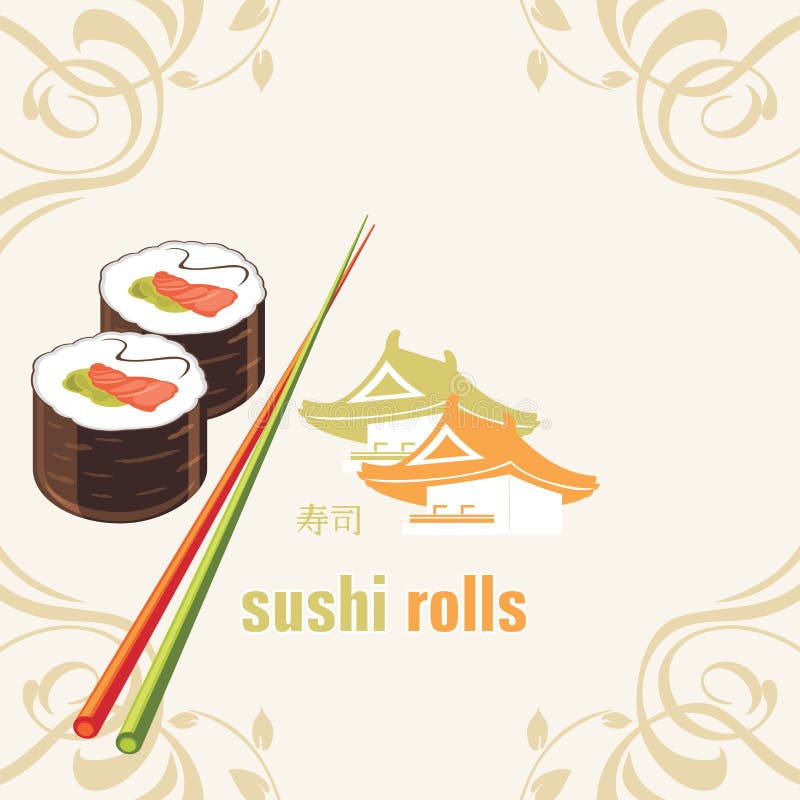 Sushi Roll Planet Poster Design. Japan Food Restaurant Promotion ...