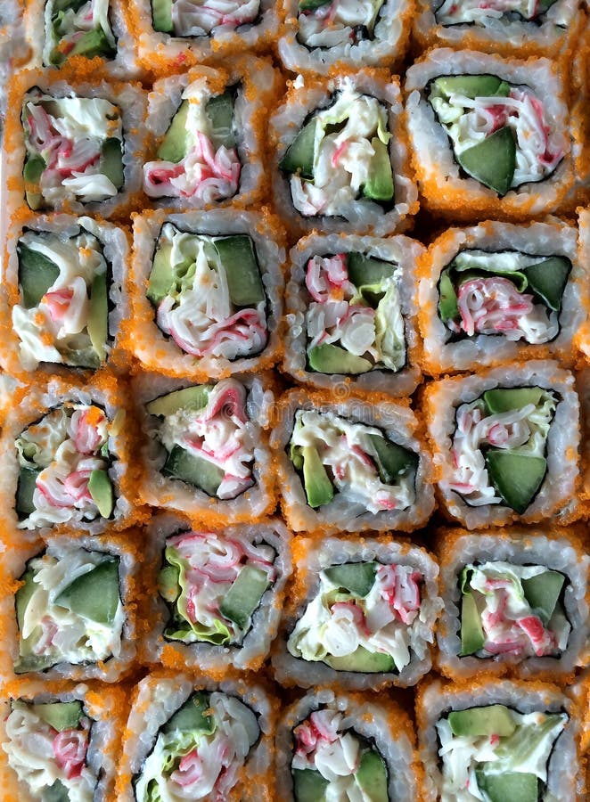 Japanese sushi rolls. stock photo. Image of sushi, colourful - 35846972