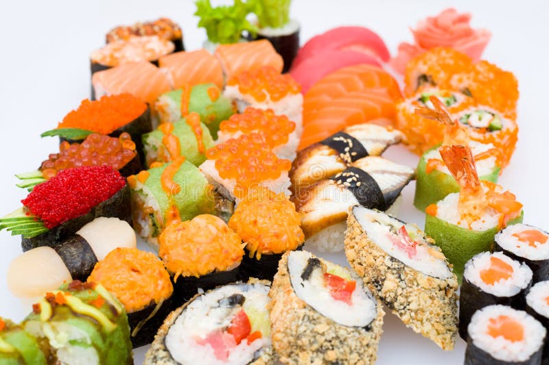Sushi and sashimi set stock photo. Image of salmon, exotic - 29060488