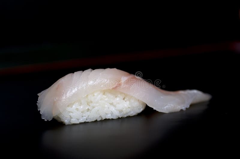 Halibut sushi stock image. Image of isolated, oriental - 1103631