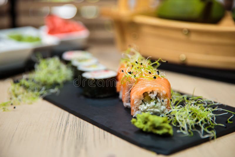 Sushi Selection stock photo. Image of delicious, east - 21604272