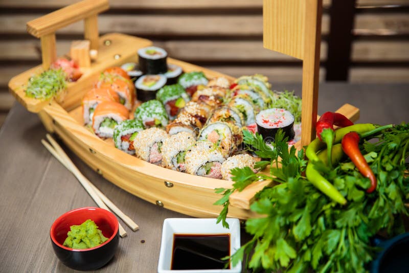 Sushi Selection stock photo. Image of delicious, east - 21604272