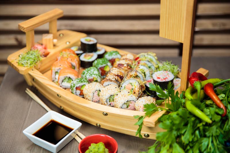 Sushi Selection stock photo. Image of delicious, east - 21604272