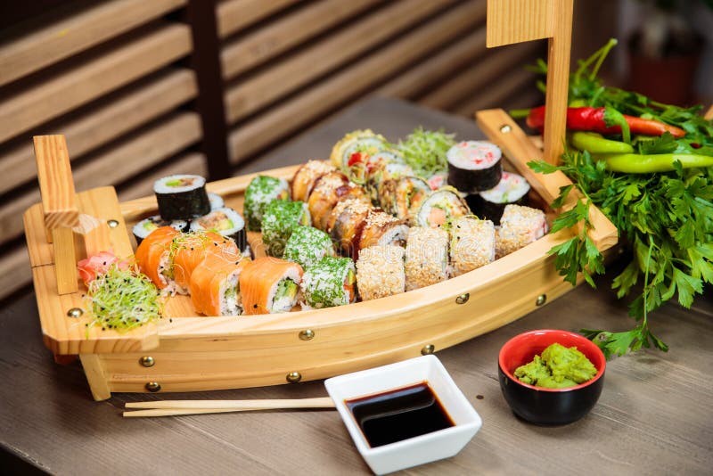 Sushi Selection stock photo. Image of delicious, east - 21604272