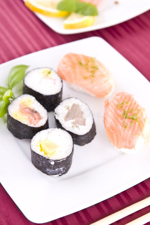 Sushi set stock photo. Image of white, rice, sushi, fresh - 38068620