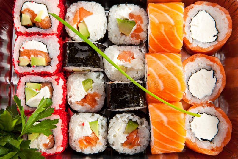 Sushi Set stock photo. Image of rice, seaweed, gourmet - 42562470