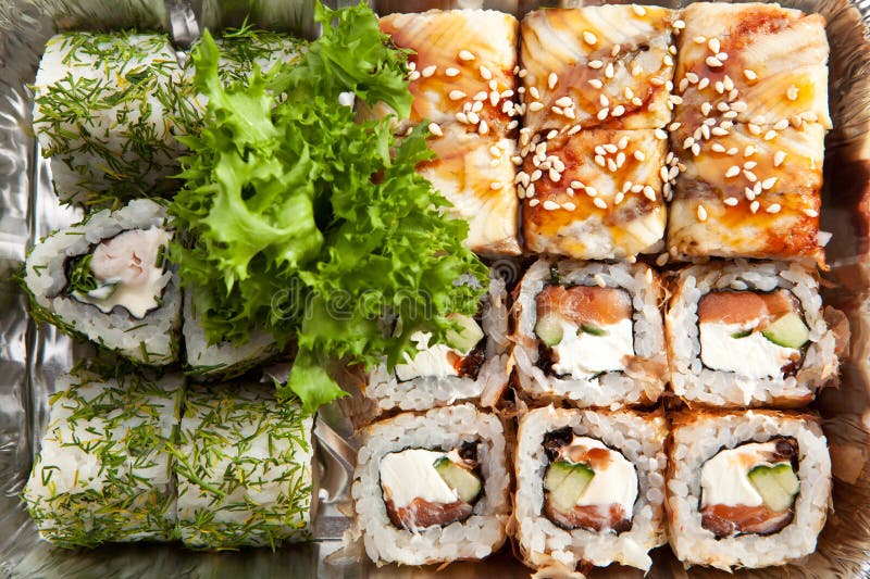 Sushi Set stock image. Image of gourmet, healthy, prepared - 42562717