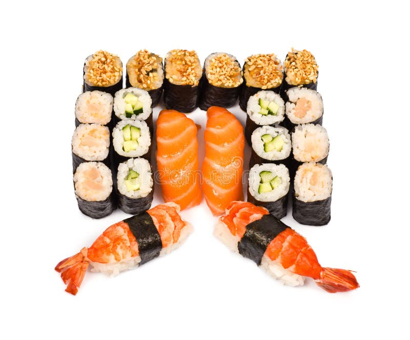 Sushi Set stock image. Image of seafood, view, isolated - 42613681