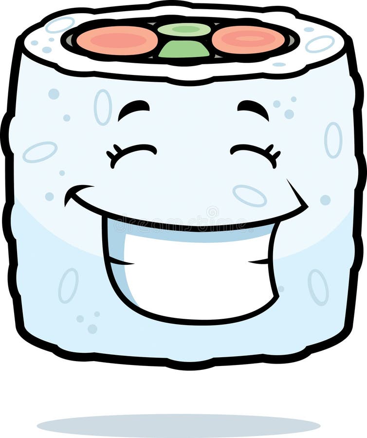 Cartoon Rice Ball stock vector. Illustration of grin - 41819749