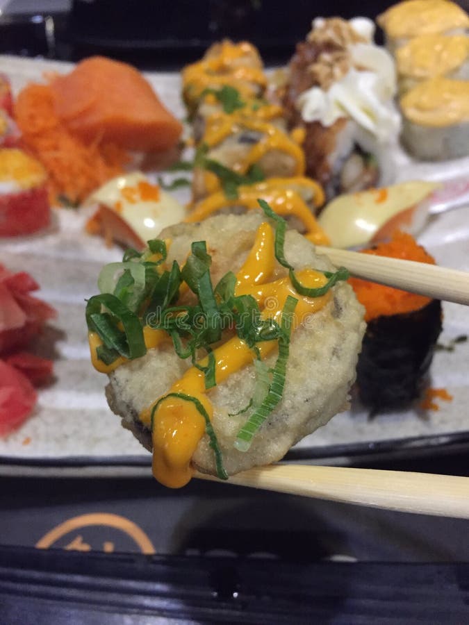 Sushi stock image. Image of deep, spicy, roll, mori - 238993755